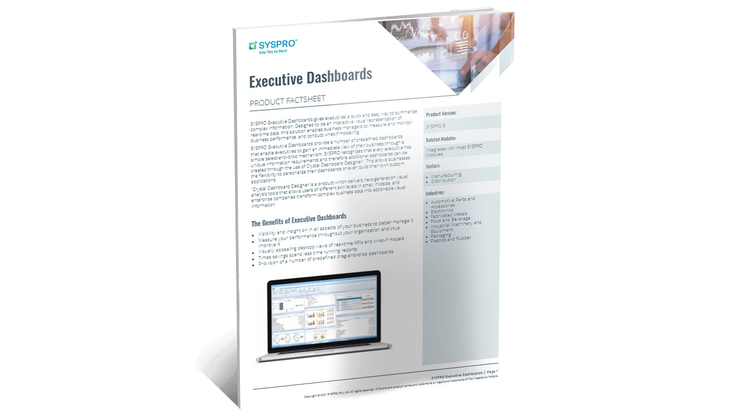 SYSPRO Executive Dashboards | Factsheets | SYSPRO ERP System
