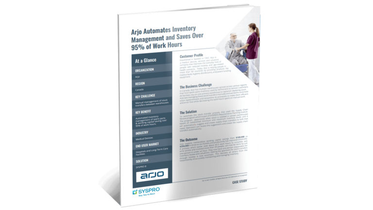Arjo Medical Devices | SYSPRO Case Study | Requirement Planning ERP